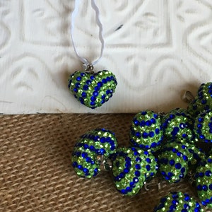 Hawk Puffy Heart Bead With Bale 20mm X 20mm - Etsy