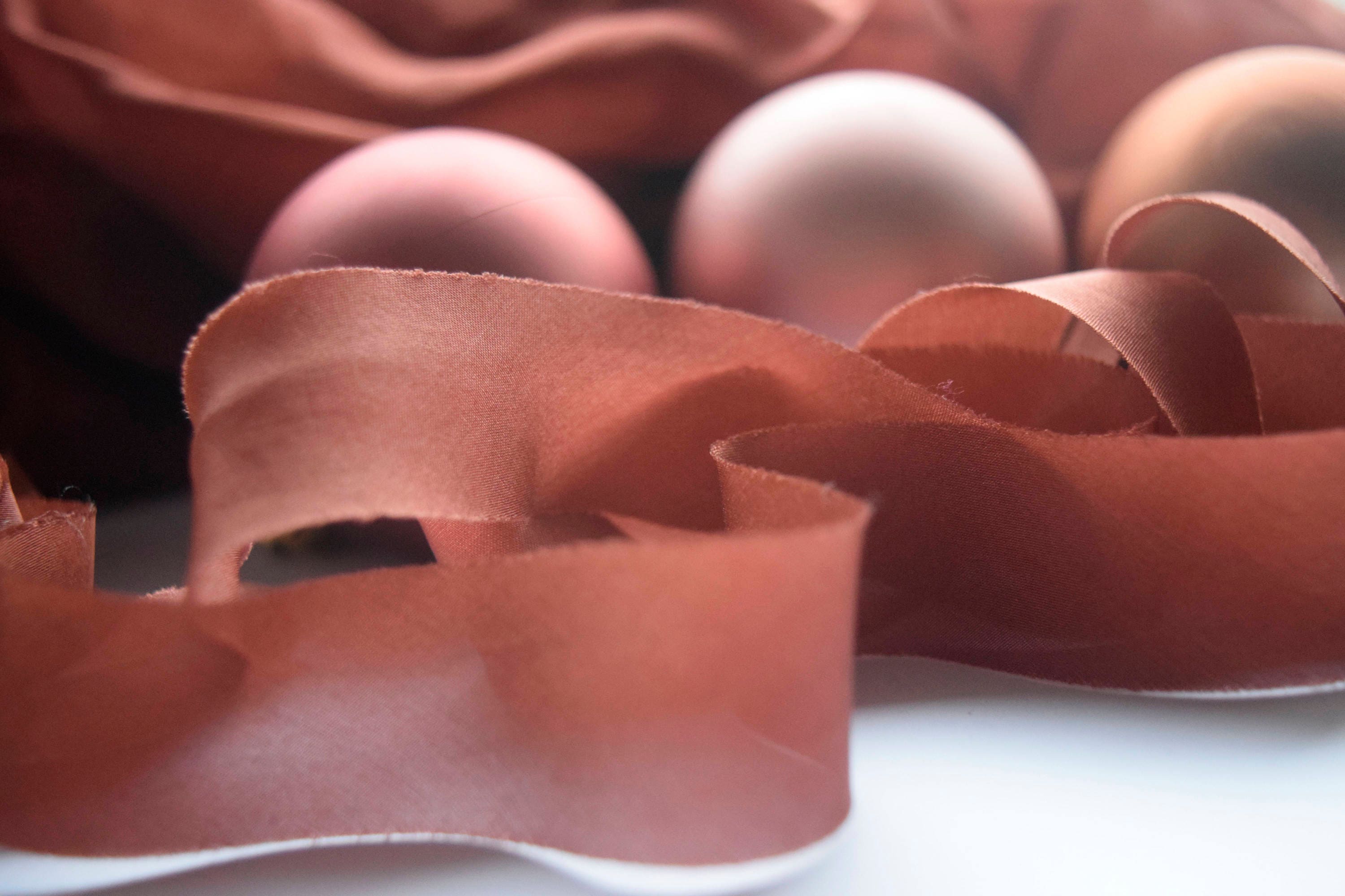 Silk Ribbon: Hand-dyed Silk Ribbon Rust Silk Ribbon Copper - Etsy UK
