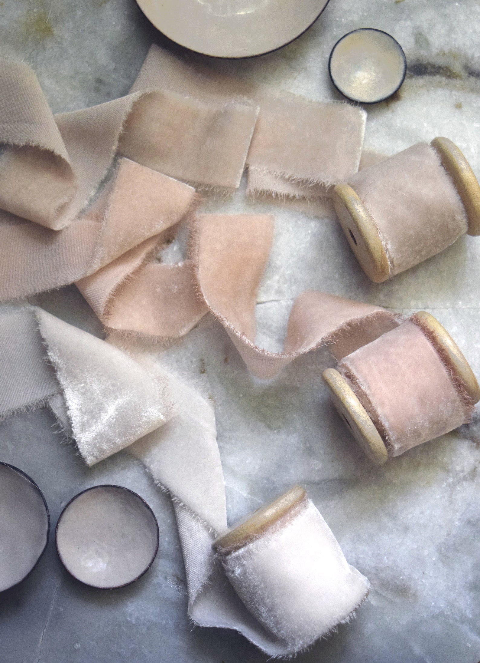 Silk Velvet Ribbon Bundle Silk Velvet Ribbon a Lighter Shade - Etsy