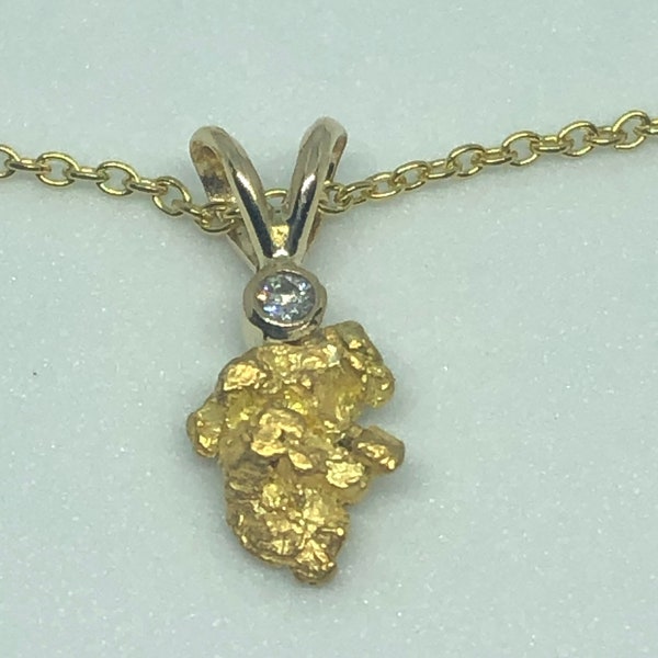 Gold Nugget Pendant - Etsy