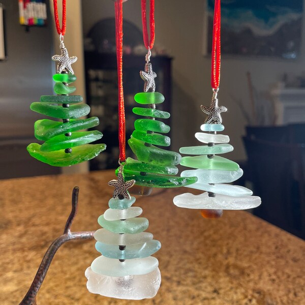 Sea Glass Tree Ornaments - Etsy