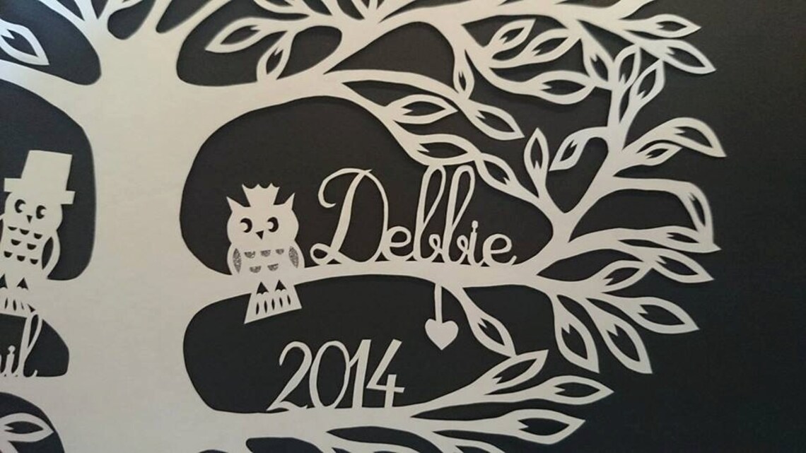 Hand Cut 'the Wedding Owls' Papercut. - Etsy UK