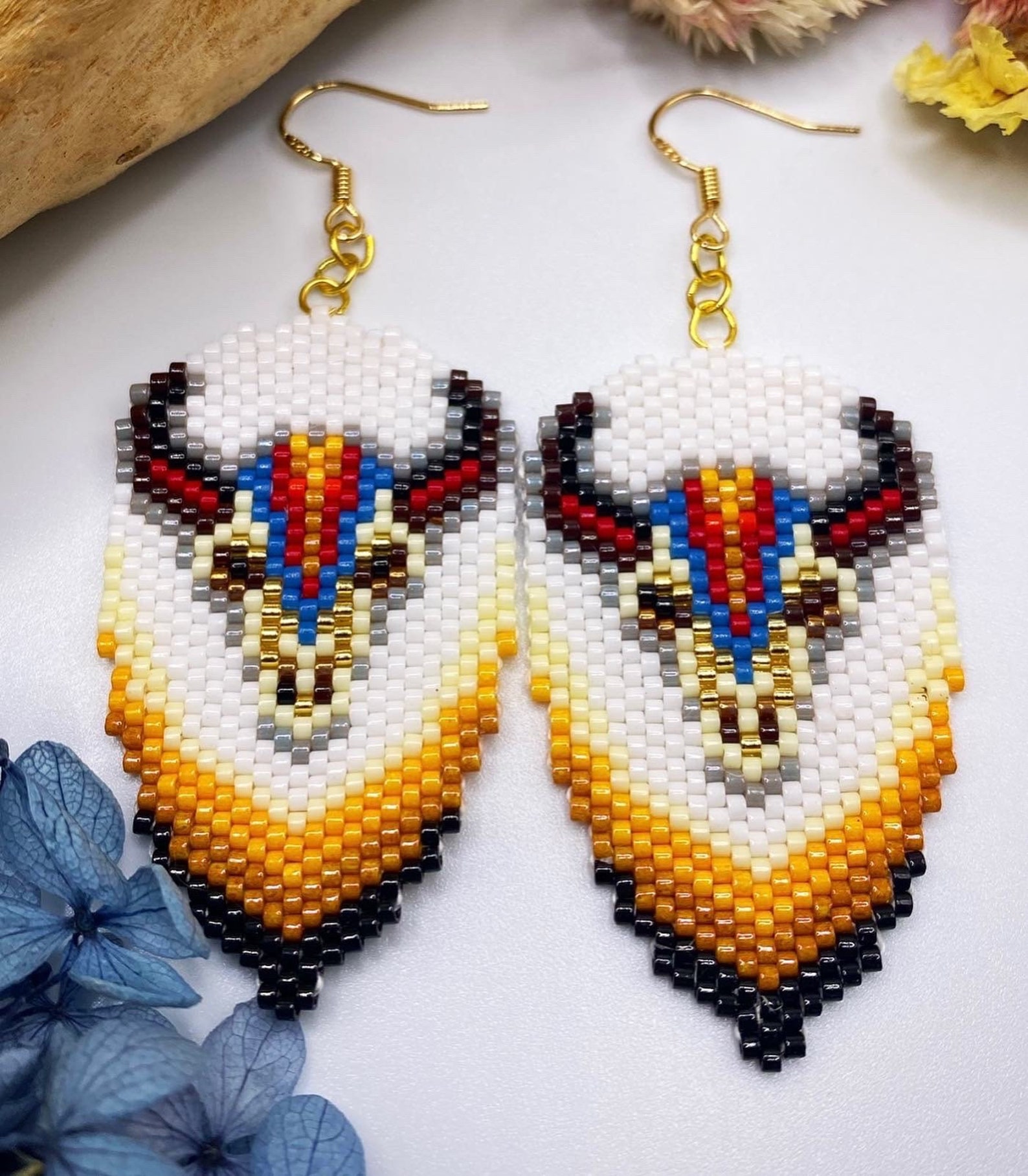 Beaded Sacred Native Americanbuffalo Earrings - Etsy