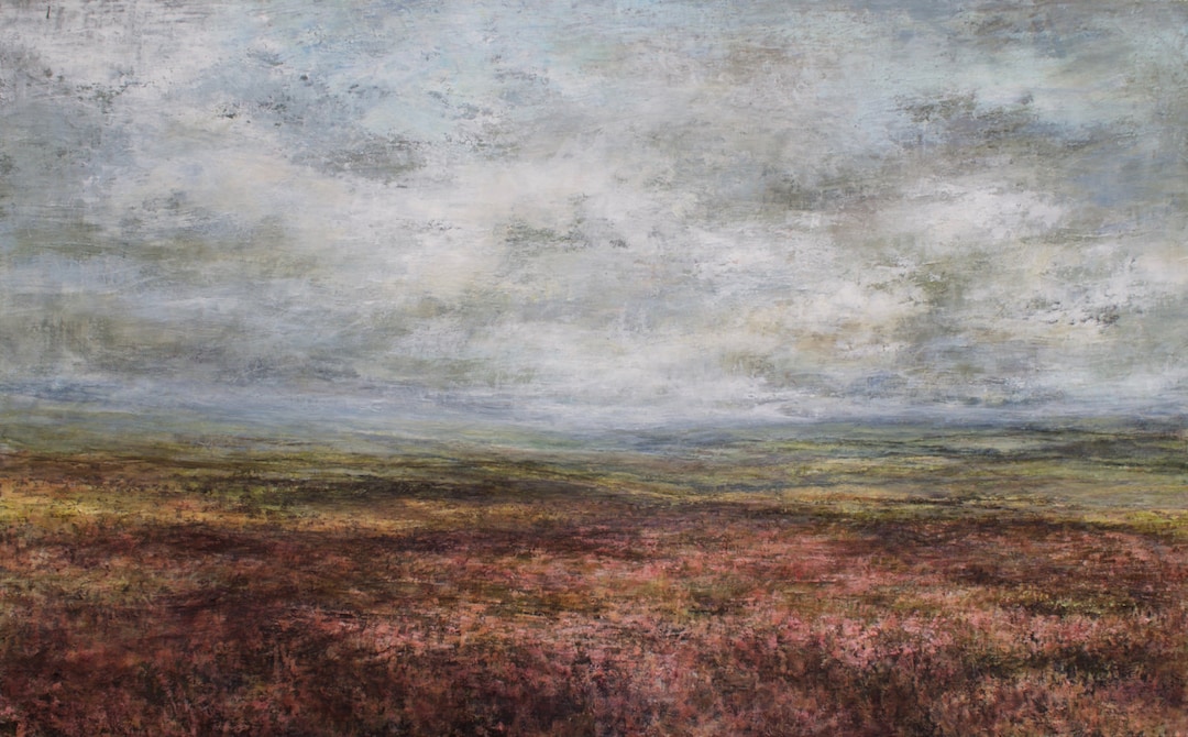 North Yorkshire Moors Atmospheric Art Print: Moorland Heather Landscape ...