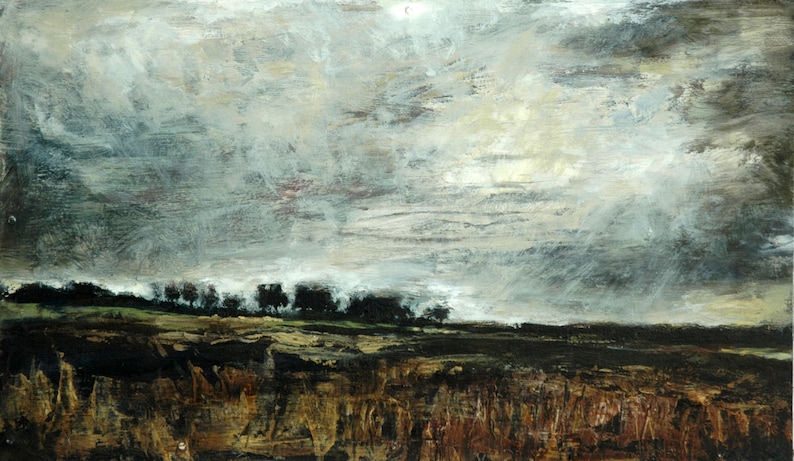 Harvest Moon Art Wall Print: Autumn From Original Yorkshire Dales ...