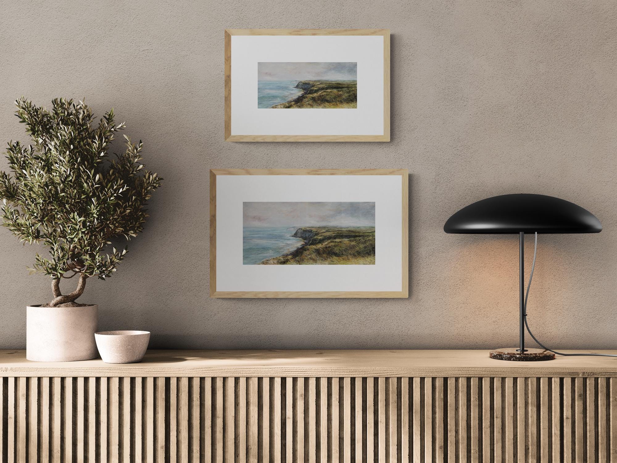 Signed Seascape Print: Ravenscar Cliffs, North Yorkshire Coast Giclée ...