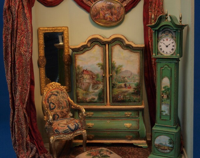 12th Scale Miniature Room Scene With Furniture - Etsy