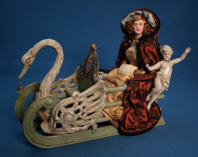 1/12th Scale Figure of a Woman in a Sleigh - Etsy