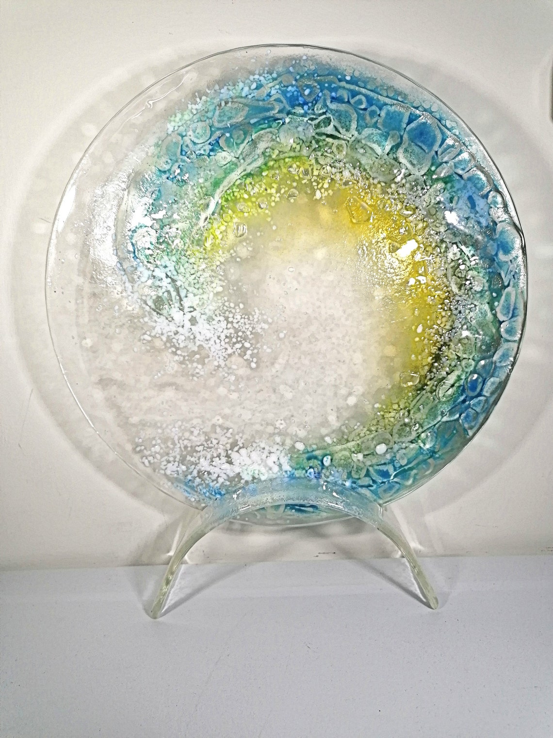 Handmade Fused Glass Large Wave - Etsy