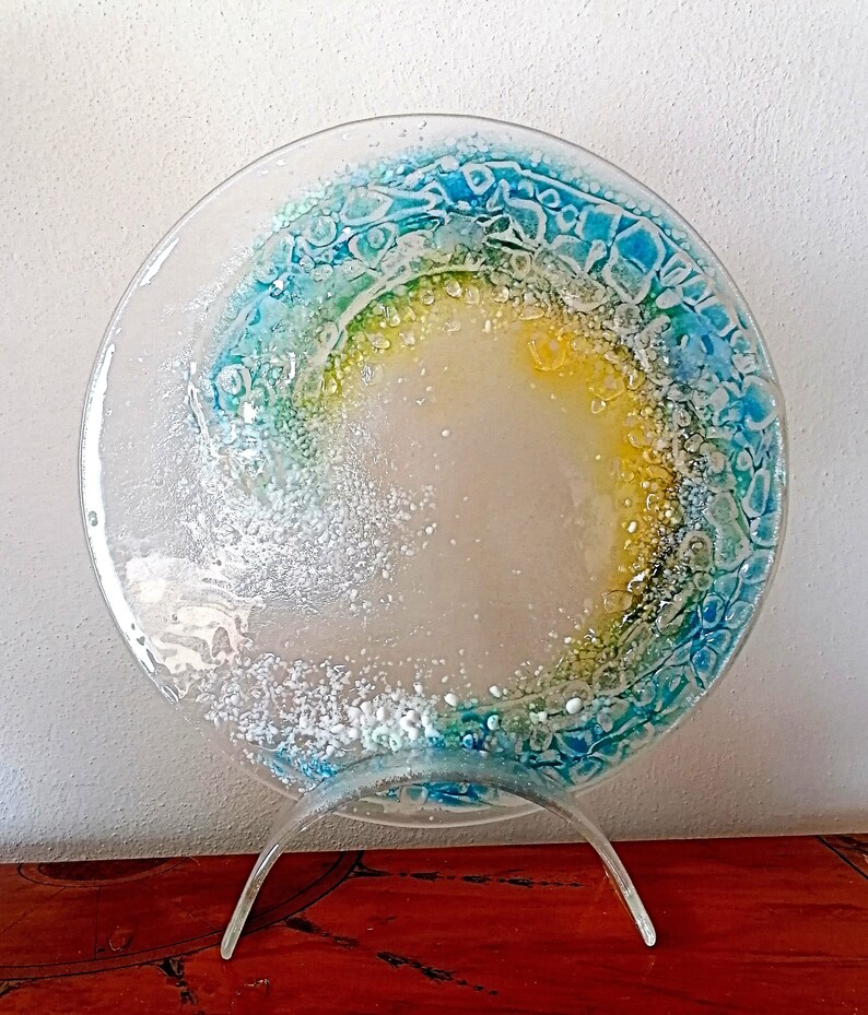 Handmade Fused Glass Large Wave - Etsy