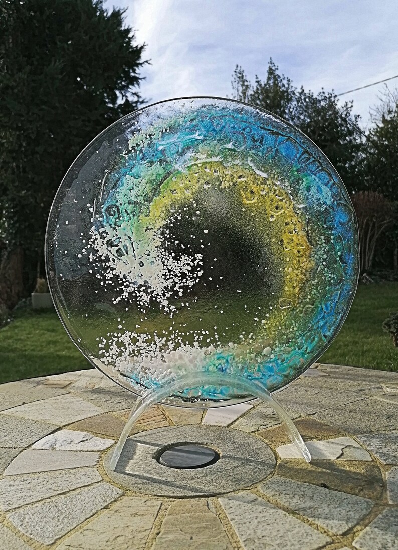 Handmade Fused Glass Large Wave - Etsy