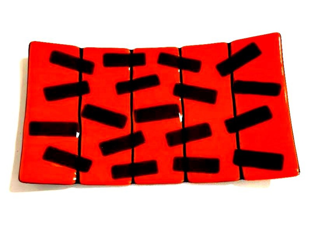 Art Platter, Fused Glass Handmade Unique and Vibrant - Etsy