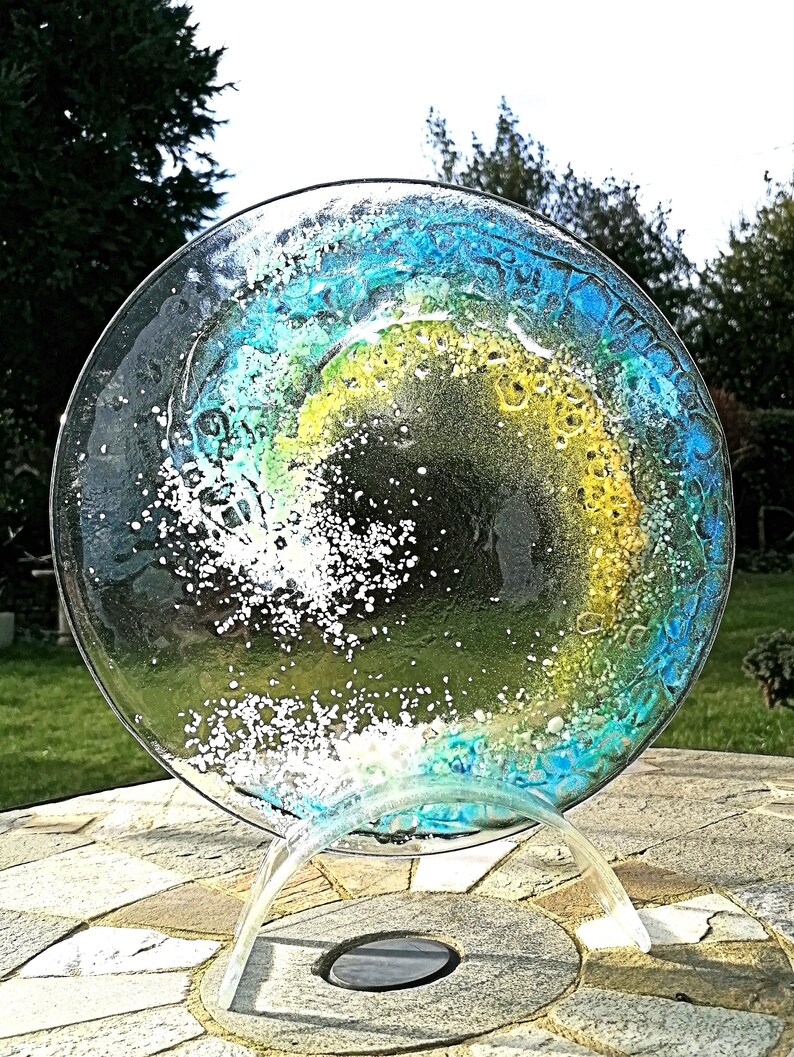 Handmade Fused Glass Large Wave - Etsy