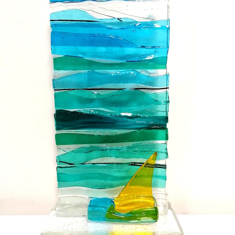 Fused Glass Beach Scene - Etsy