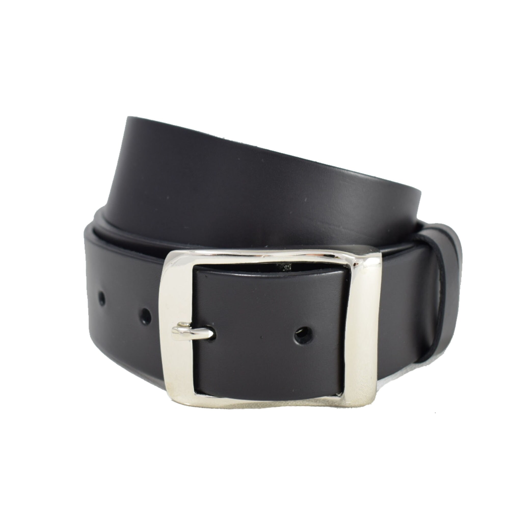 Smooth Black Leather Belt With Strong Buckle 1 1/2 - Etsy UK