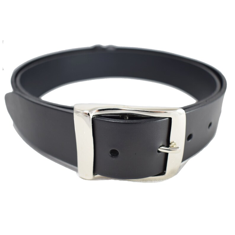 Smooth Black Leather Belt With Strong Buckle 1 1/2 - Etsy UK