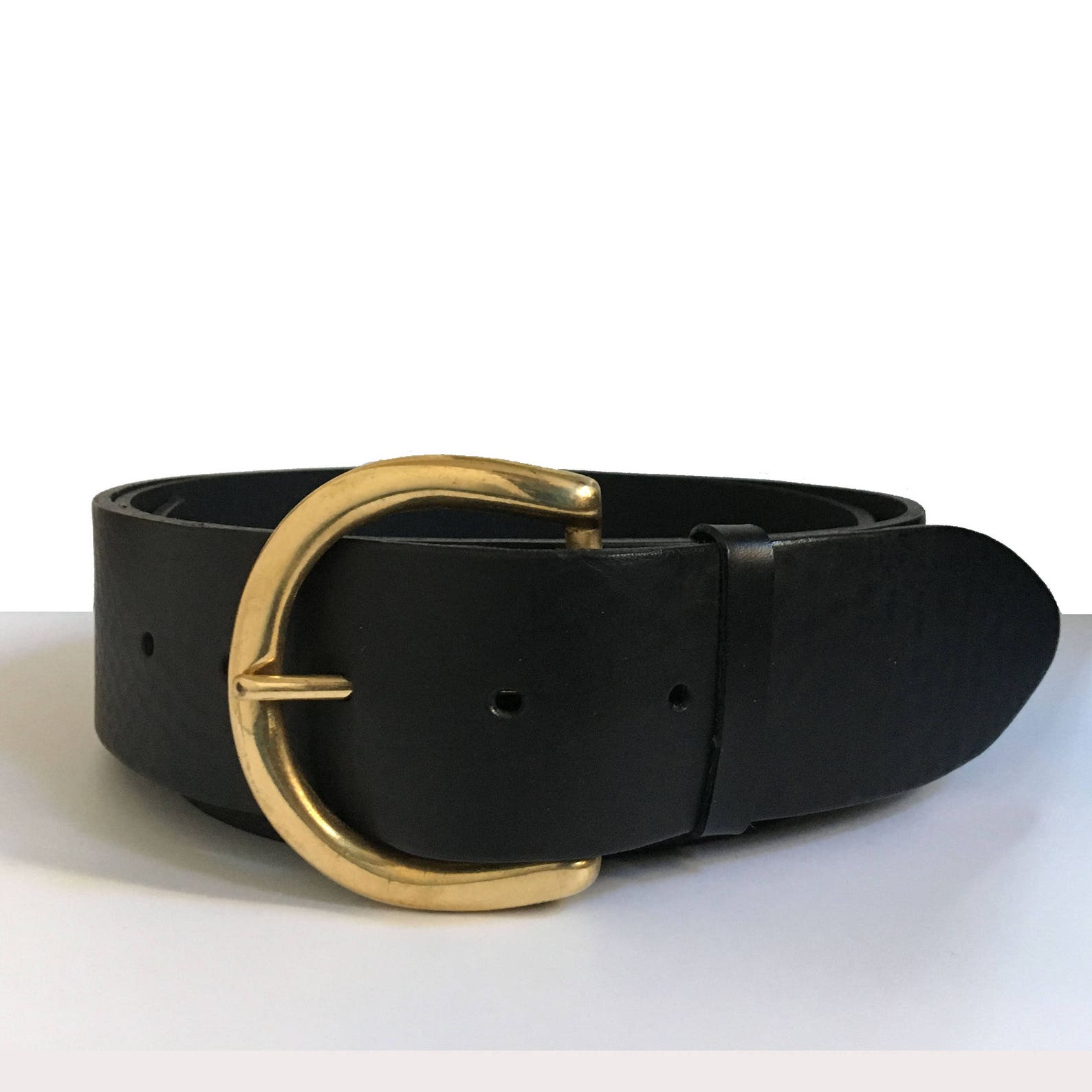 2" Wide Leather Belt in Black - 2 Inch Belt - Jalaldesigns - Wide Belt ...