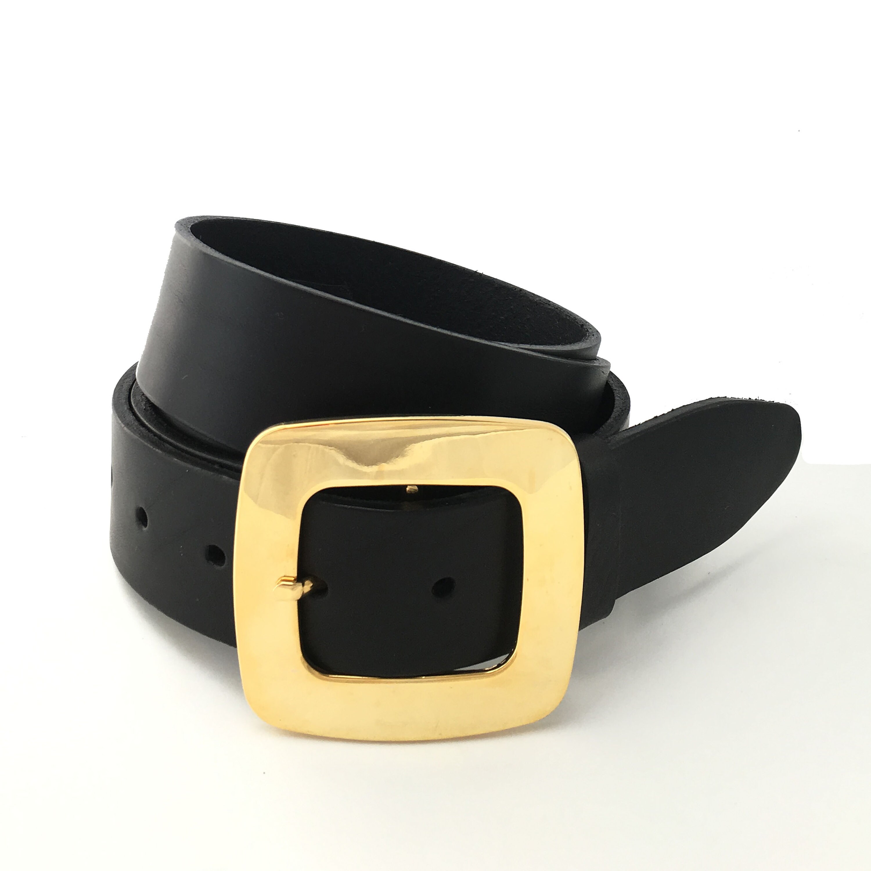 Leather Belt Big Square Buckle 1 1/2 Woman Belt | Etsy