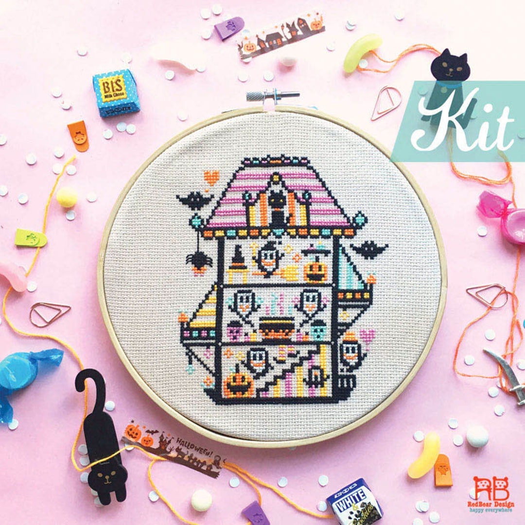 Halloween Cross Stitch Kits Spooky Halloween Cross Stitch Modern Cross ...