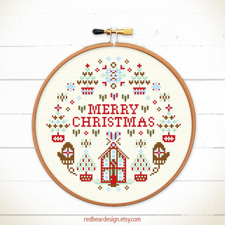 Christmas Cross Stitch Pattern Modern Embroidery Designs - Etsy