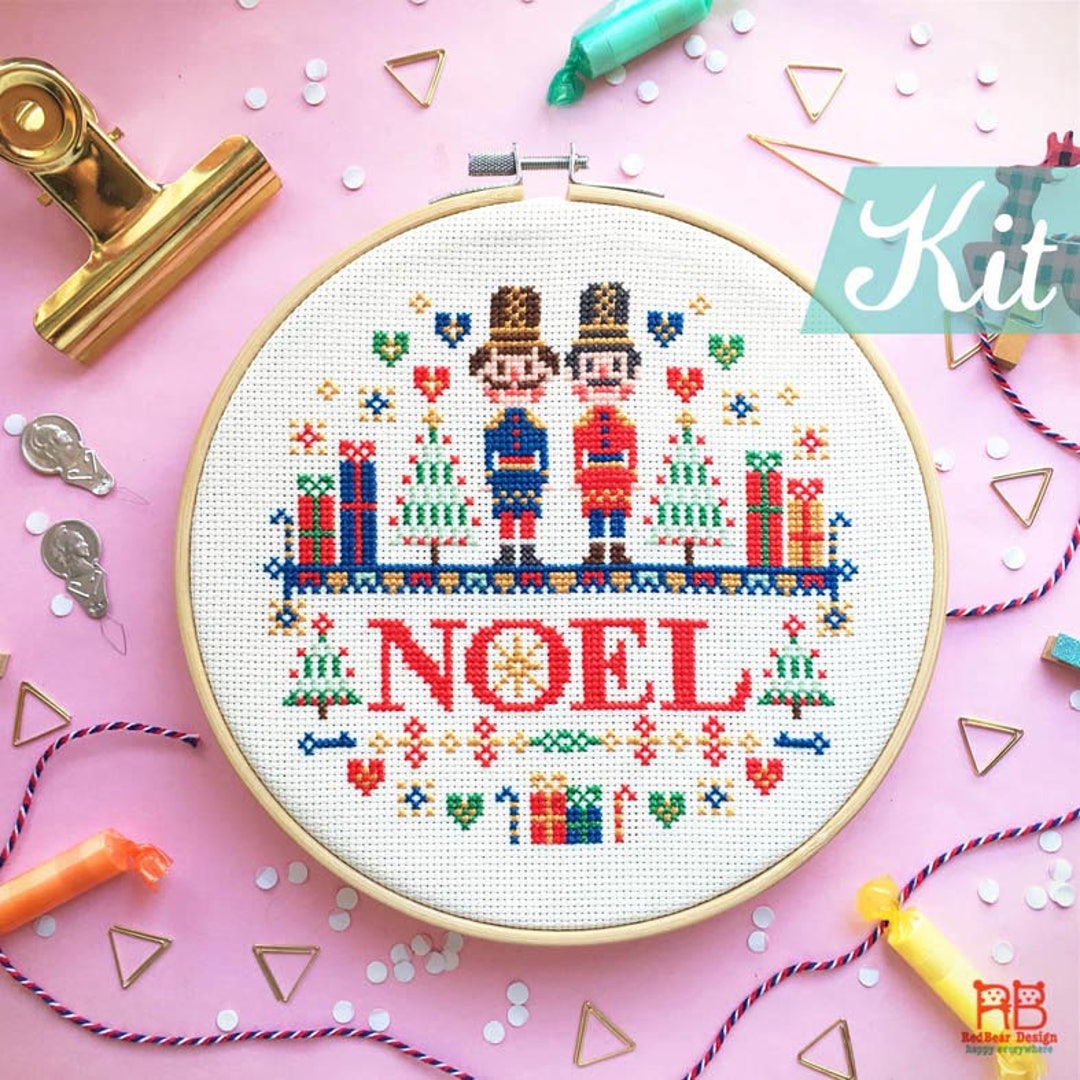 Christmas Cross Stitch Kit. Nutcrackers Cross Stitch. Noel Crossstitch ...