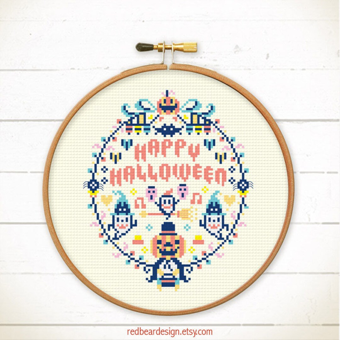 Cute Halloween Cross Stitch Patterns Pumpkin Cross Stitch Spooky Cross ...