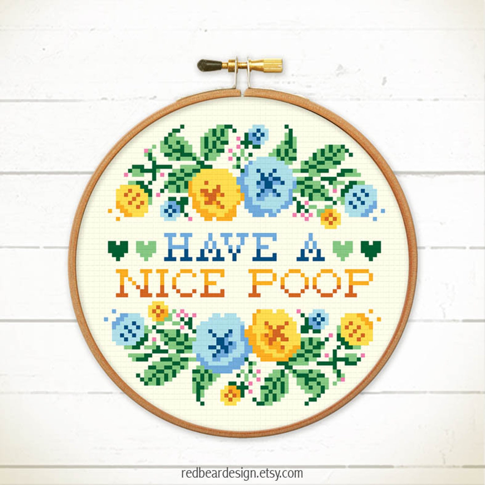 Have a Nice Poop Cross Stitch Pattern. Funny Cross Stitch Design ...