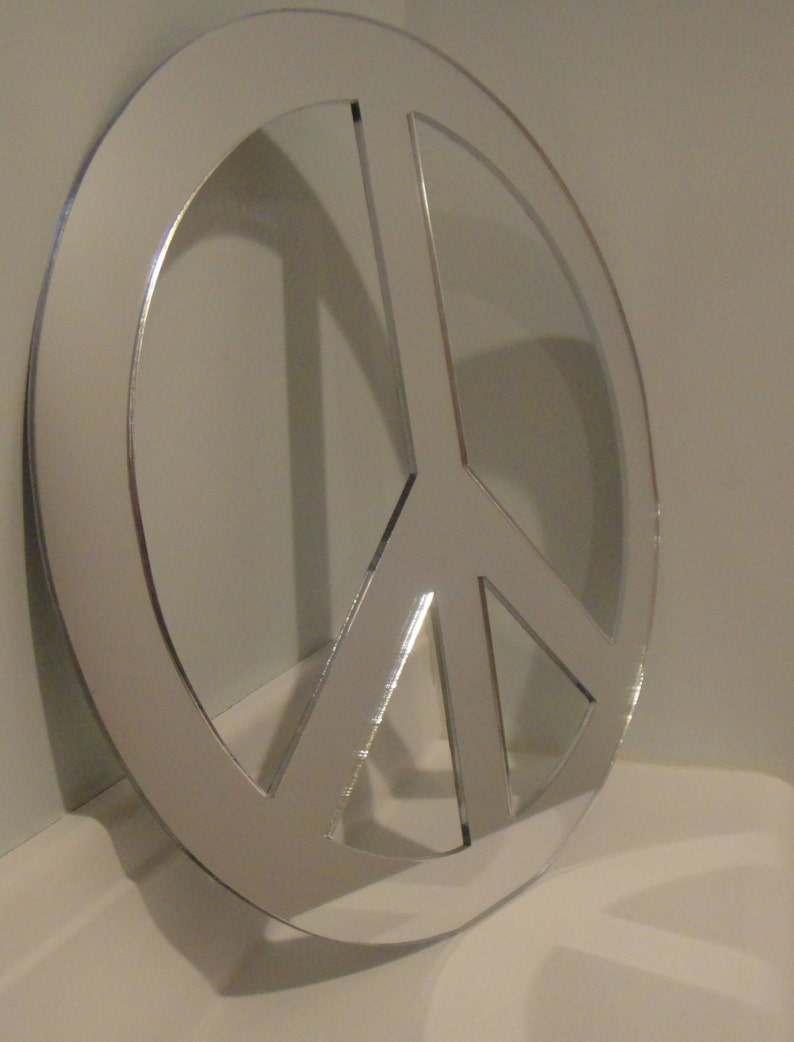12 Peace Sign Laser Cut Acrylic Mirror Wall Decor for | Etsy