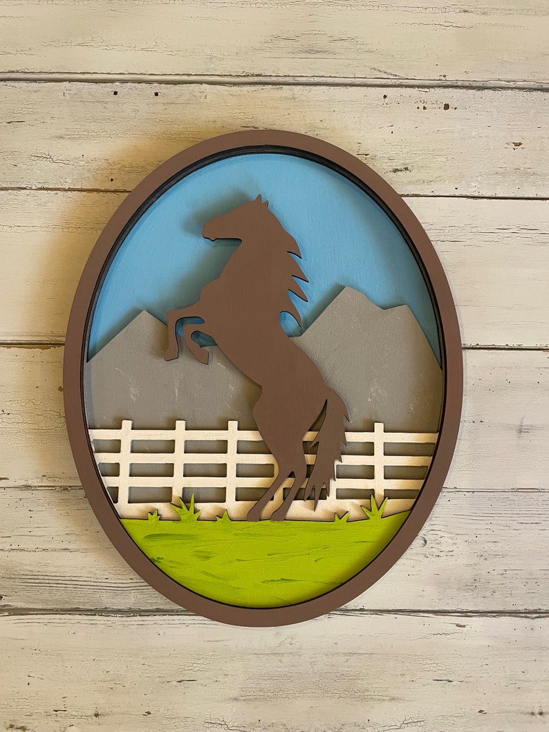Horse Layered Digital Laser Cut Files, Svg/dxf/pdf/ai Files - Etsy
