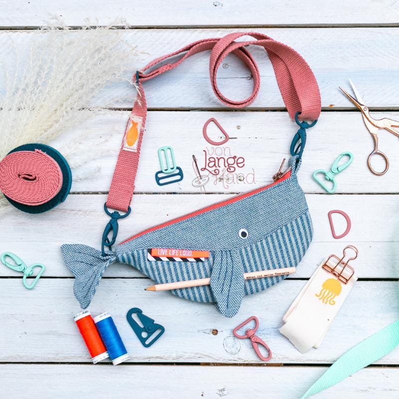 Whale Bag – Sewing Tutorial & Pattern | Fish Bag Tutorial - Etsy