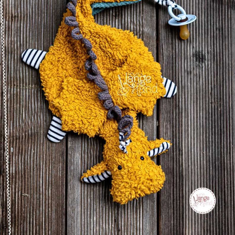 DIY: Pacifier-dragon & Crinkly-dragon - Tutorial With Pattern - Etsy