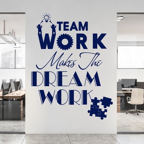 Teamwork Makes the Dreamwork Sticker - Etsy