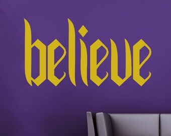 Believe Wall Decal | Etsy