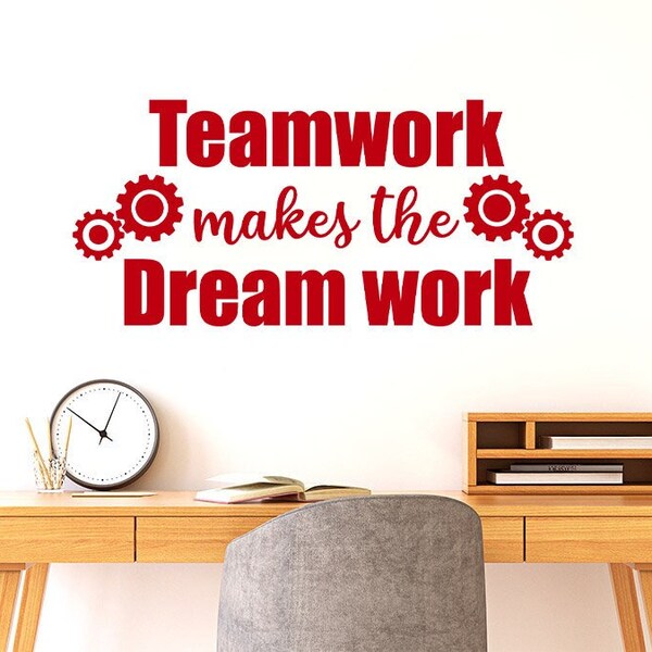 Teamwork Makes the Dream Work Sticker - Etsy