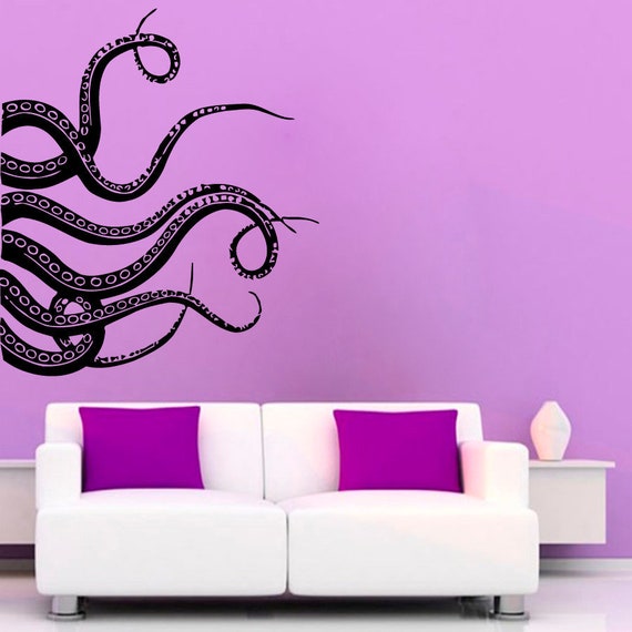 Octopus Wall Decals Tentacles Stickers Bathroom Wall Decor Sea - Etsy