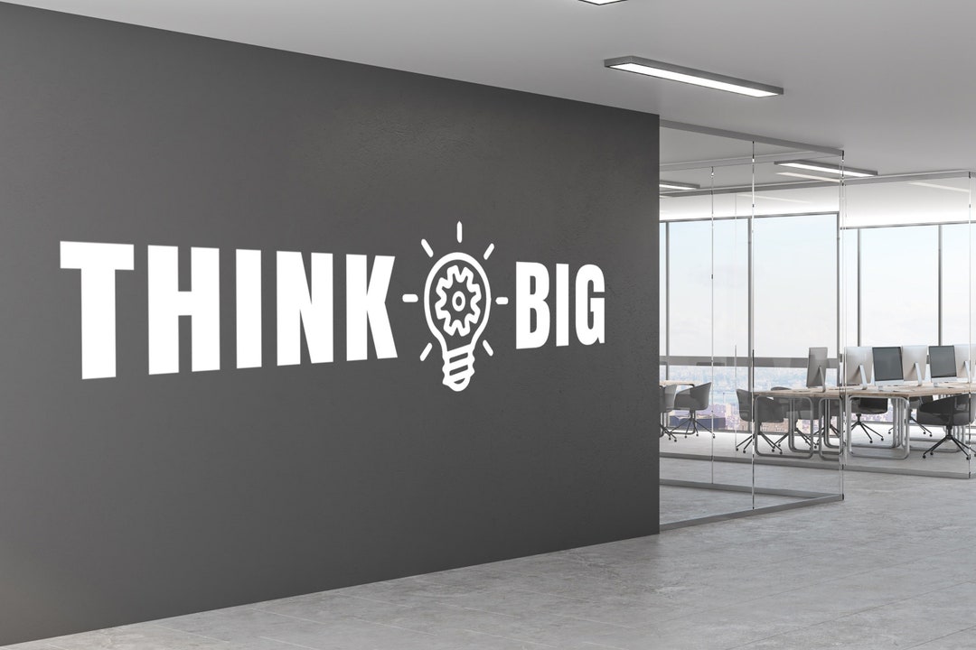 Think Big Wall Decal for Office Motivational Vinyl Sticker for ...