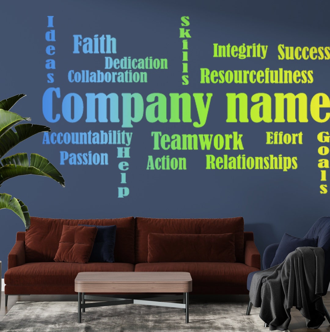 Personalized Business Name Wall Decal, Office Wall Decor, Inspirational ...