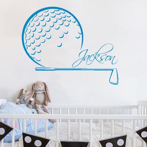 Golfer Wall Decals Sport Boy Golf Player Decal Custom - Etsy