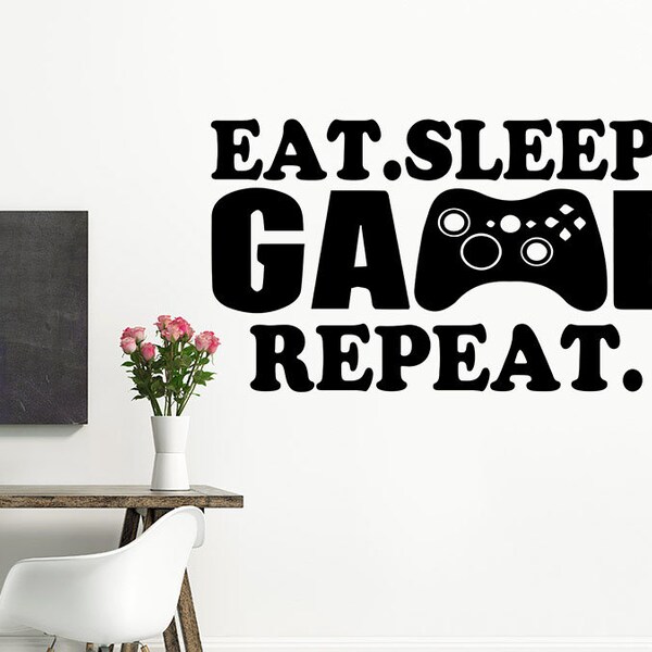 Eat Sleep Game Decal - Etsy