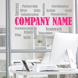 Large Custom Business Name Wall Decal, Cloud Motivational Words Vinyl ...