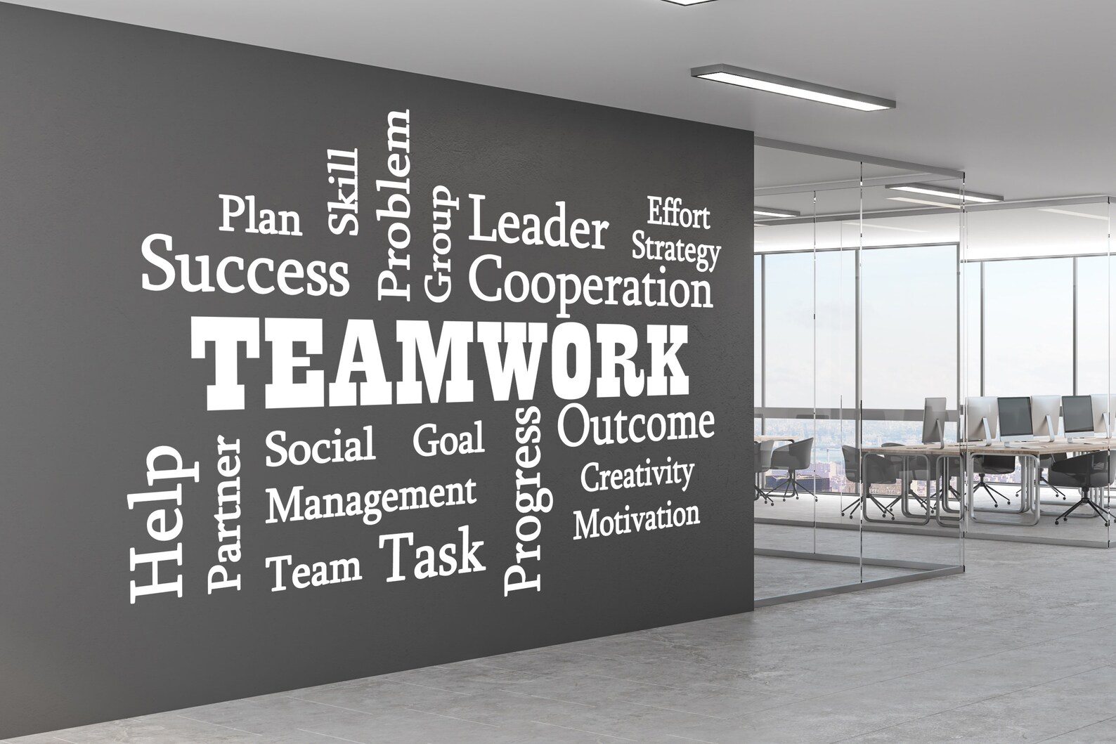 Teamwork Wall Decal Office Art Decor Workplace Motivational | Etsy