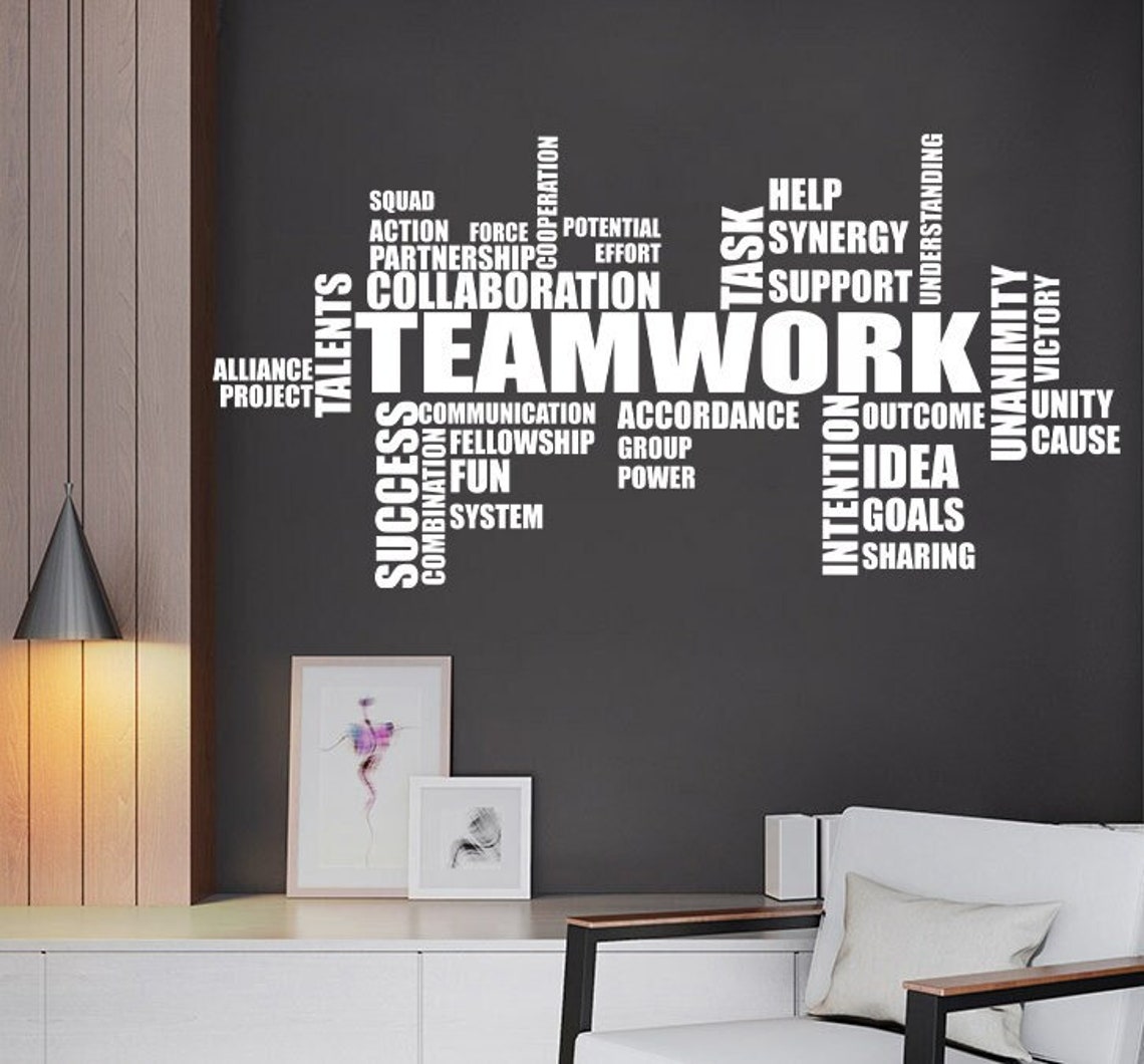Teamwork Wall Decal - Office Wall Art Decor - Office Wall Decal ...