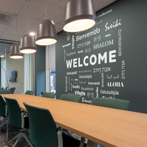 Multilingual Welcome Office Wall Decal, Welcome in Different Languages ...