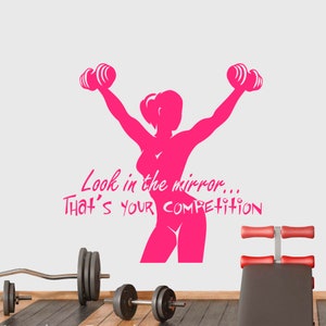 Motivational Quotes Wall Art Decal for Fitness Club Stickers for Gym ...