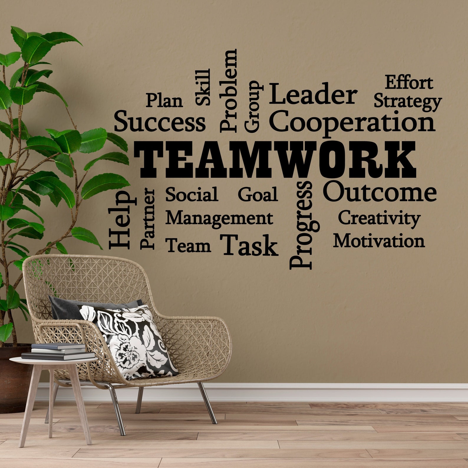 Teamwork Wall Decal Office Art Decor Workplace Motivational | Etsy