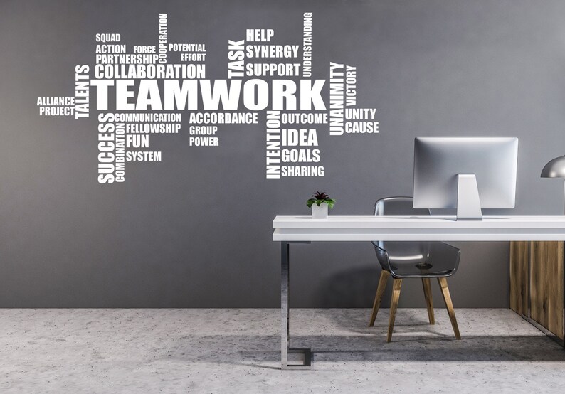 Teamwork Wall Decal - Office Wall Art Decor - Office Wall Decal ...