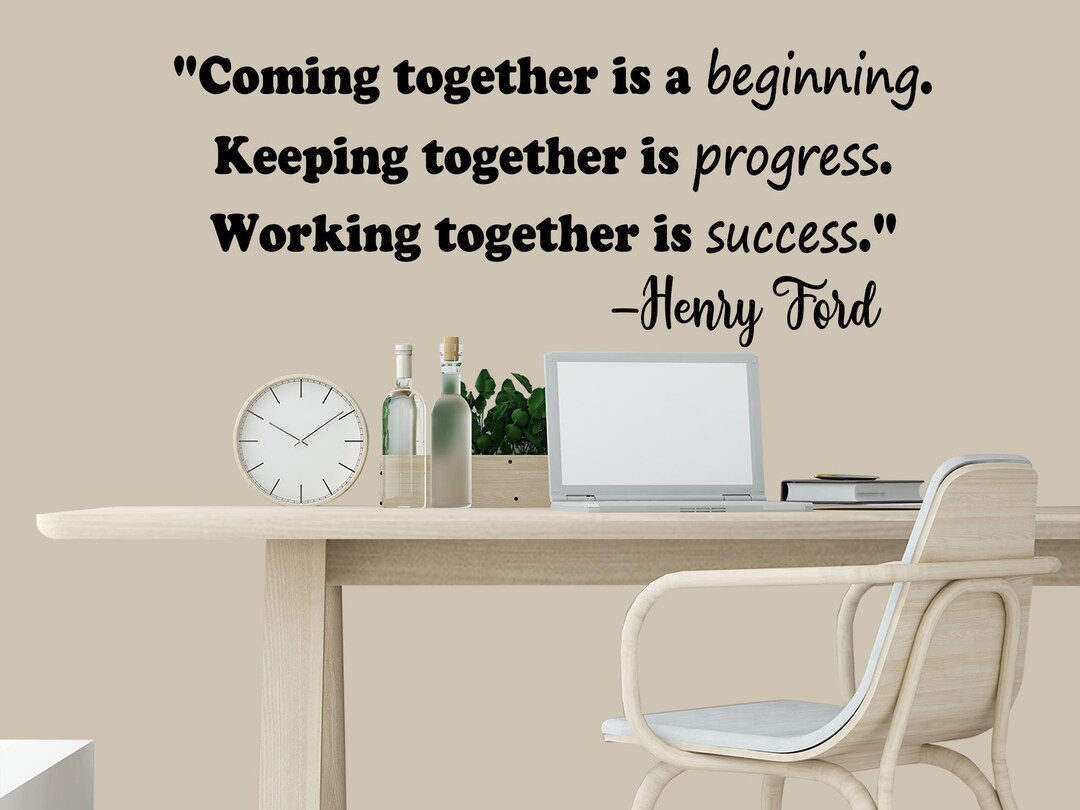 Teamwork Wall Decal Quote - Vinyl Decal Motivational - Office Wall Art ...