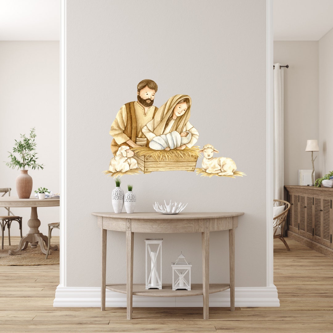 Christmas Nativity Decals Nativity Scene Window Stickers - Etsy