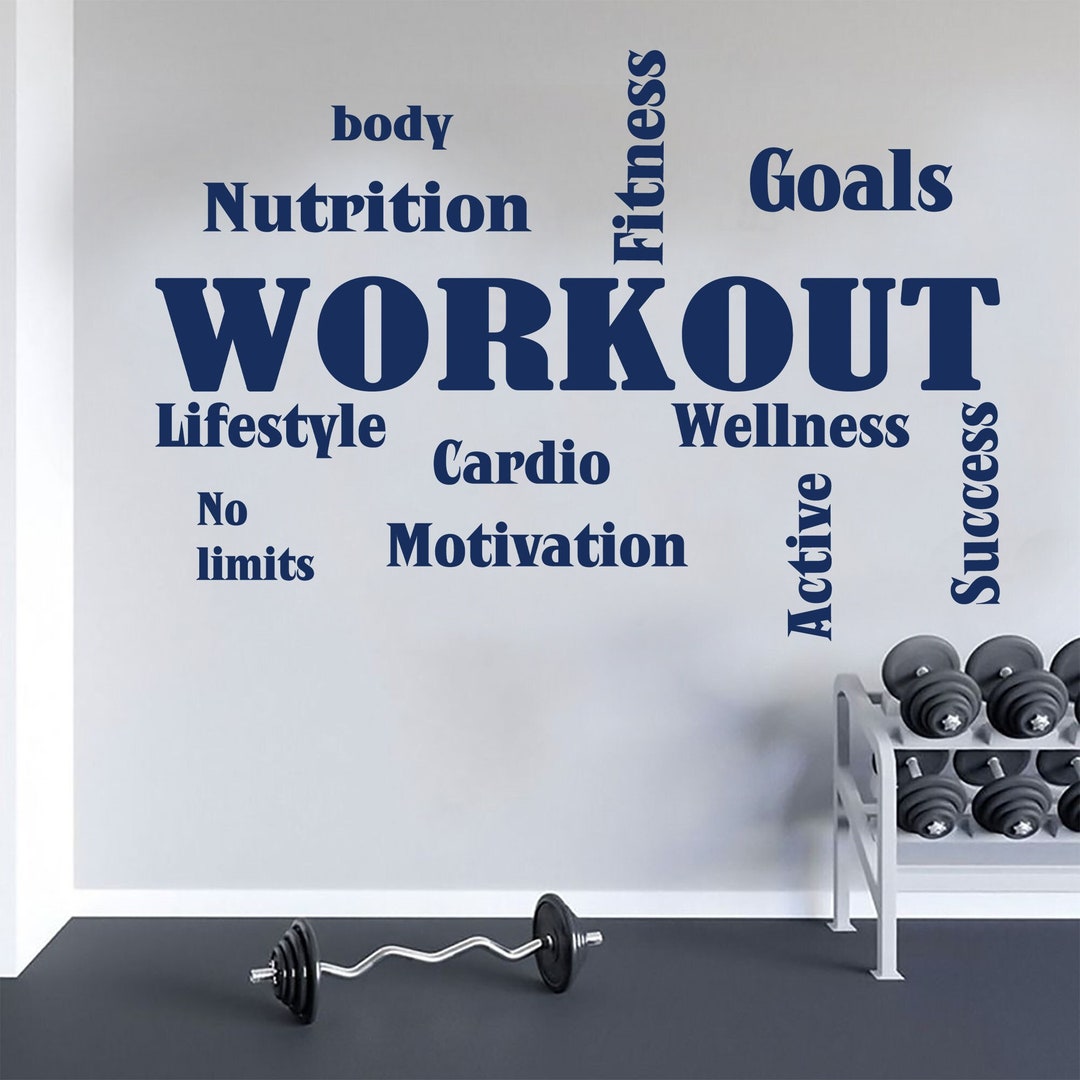 Home Gym Wall Decal Fitness Stickers Gym Wall Art Vinyl - Etsy