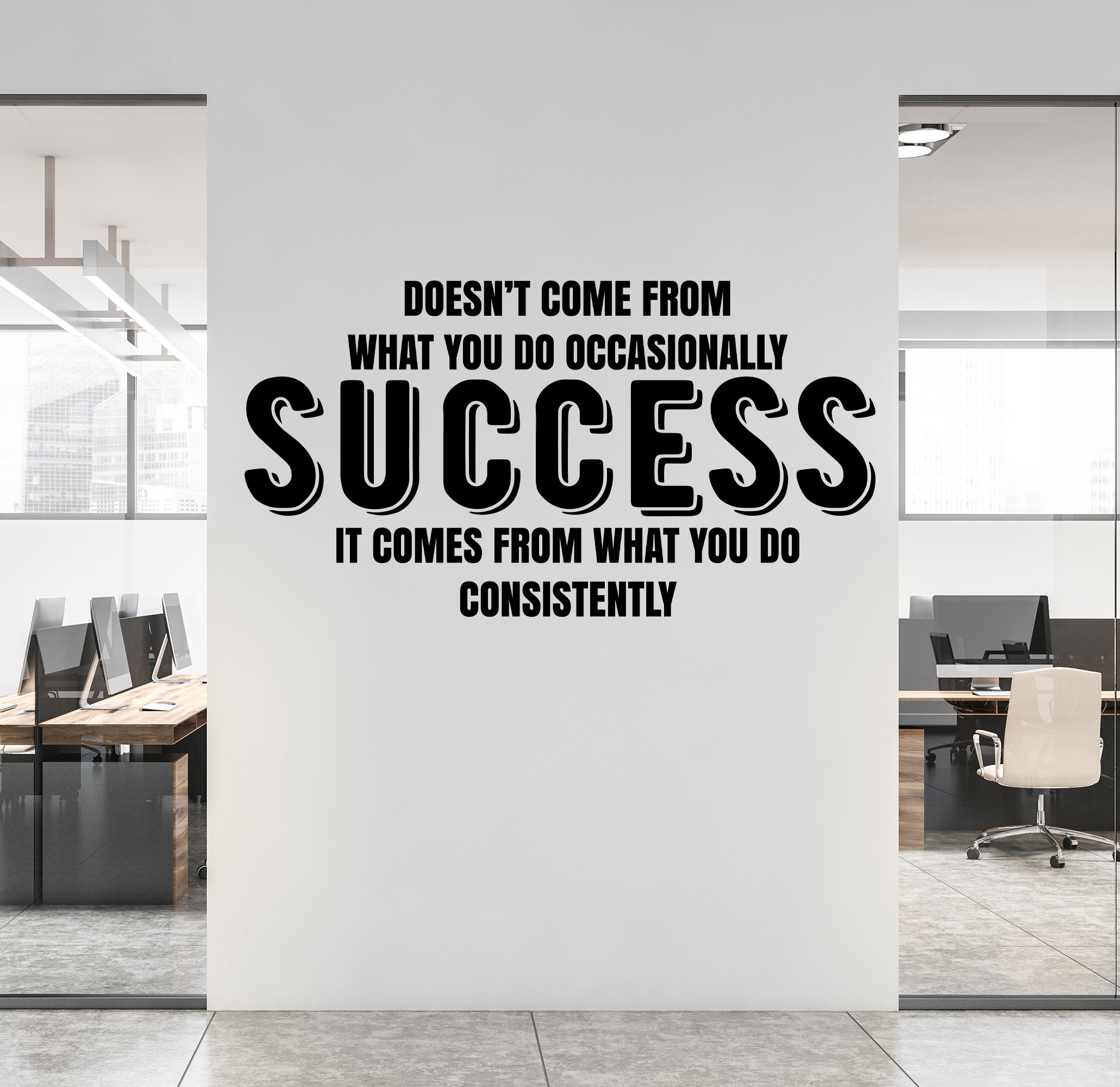 Large Success Wall Decal for Office, Wall Art Decor for Workplace ...